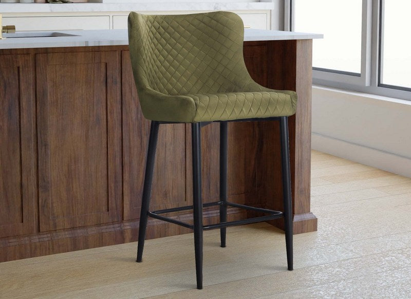 Breakfast Bar Stools - Velvet & Leather Air Suede Fabric – Stunning Chairs