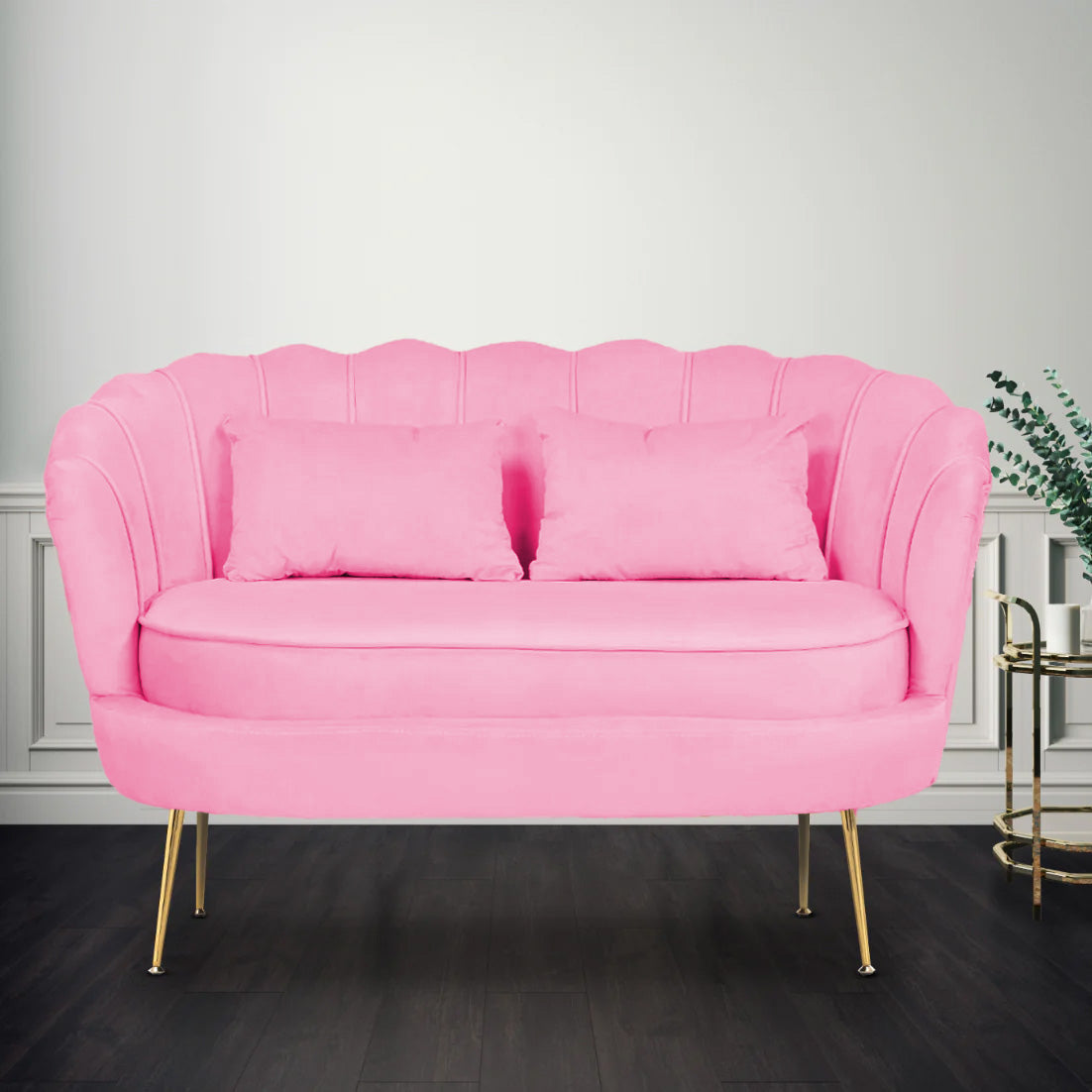 Velvet Pink 2 Seat Daisy Accent Chair – Stunning Chairs