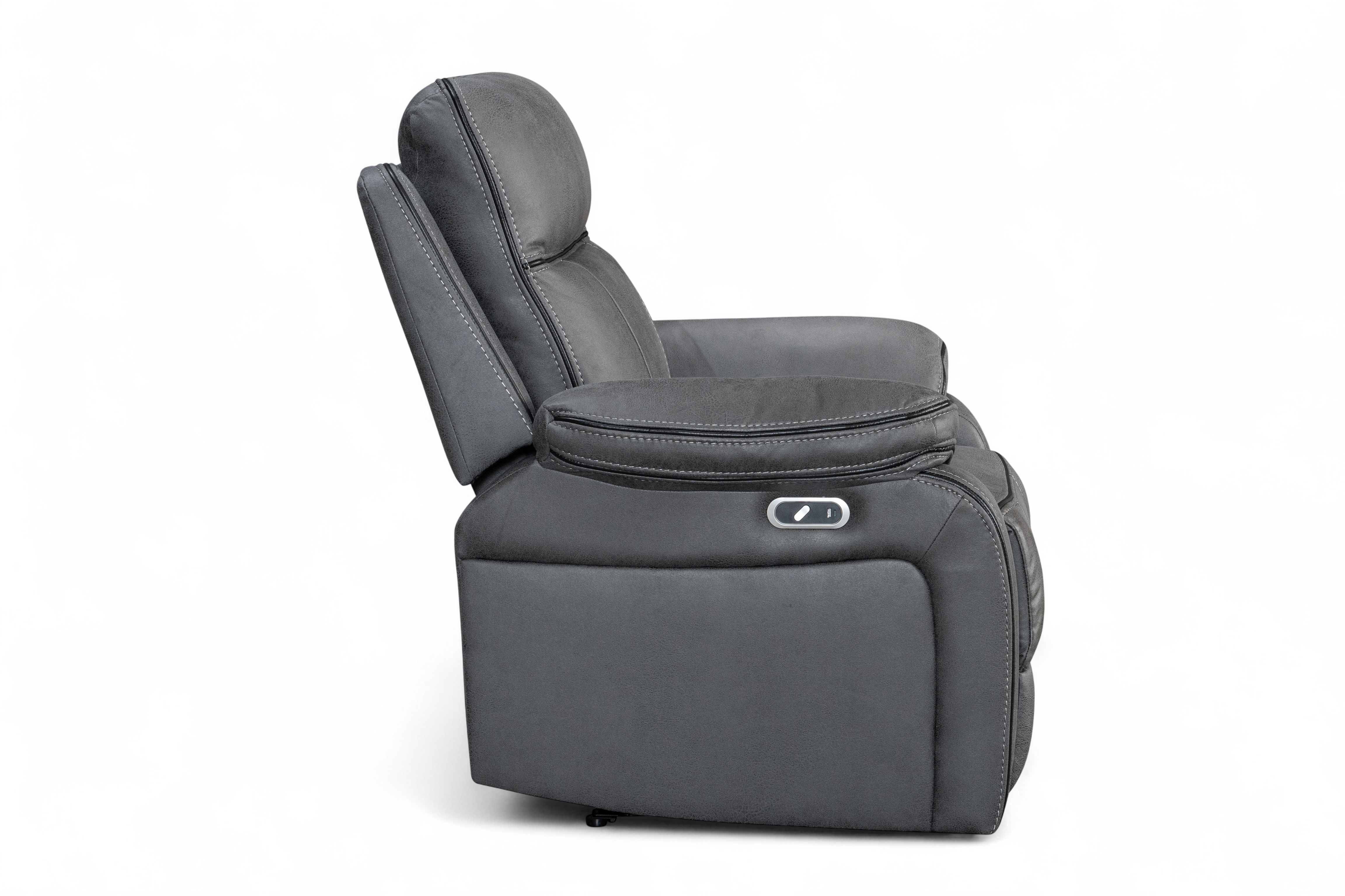 Faux Leather Grey Electric Recliner Chair VEGAS – Stunning Chairs