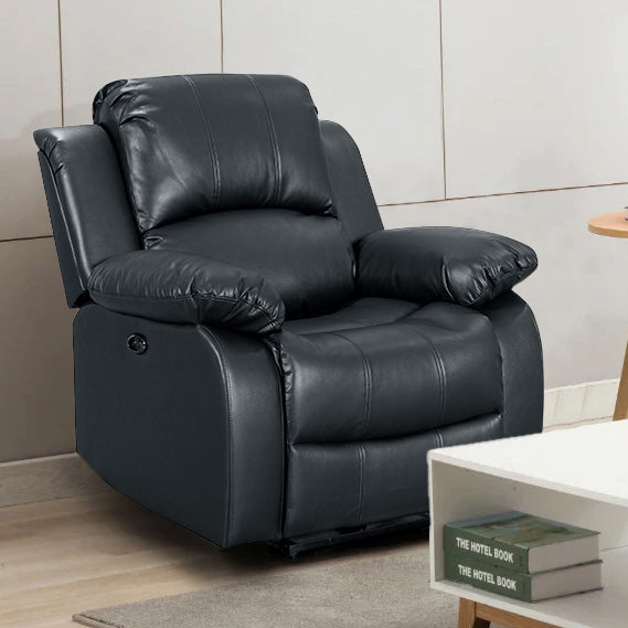 Faux Leather Black Valencia Electric Recliner Chair – Stunning Chairs