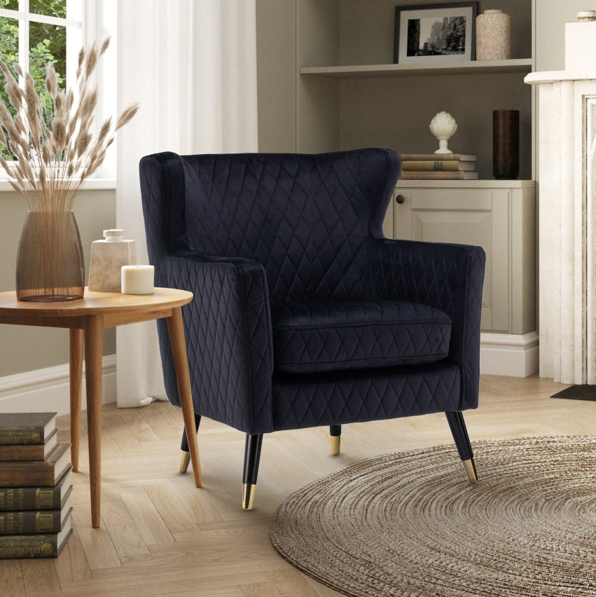 Black Accent Chairs Velvet Fabric Quick Delivery Stunning Chairs