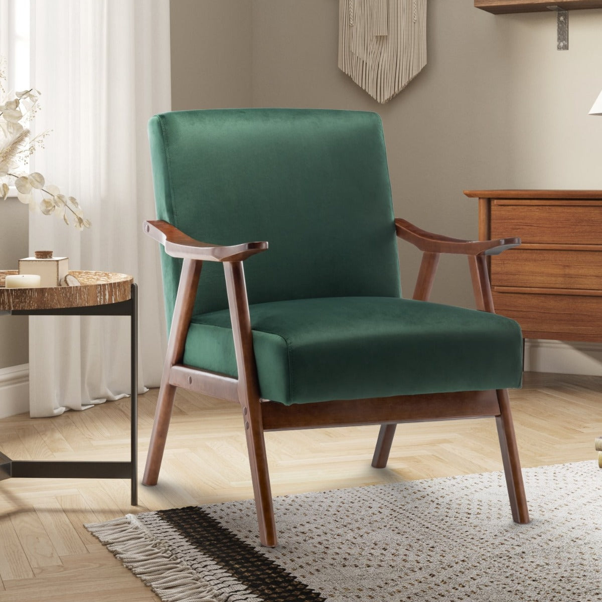 Velvet Bottle Green Selma Accent Chair – Stunning Chairs